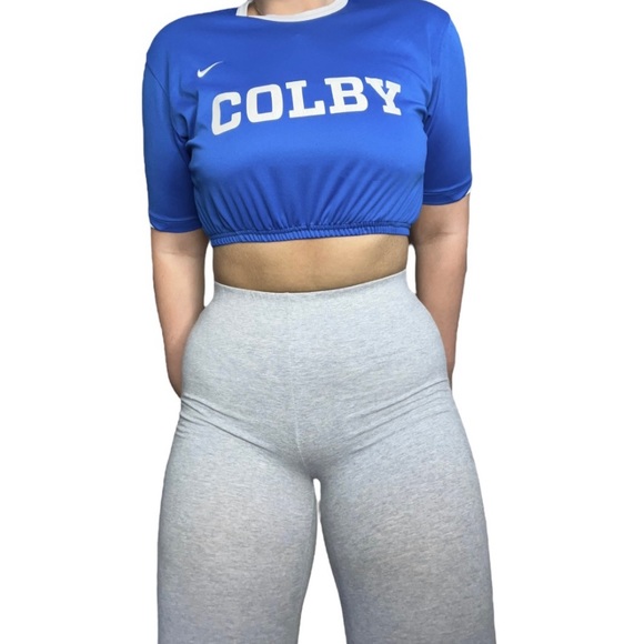 Nike | Tops | Vintage Colby College Nike Reworked Crop Top | Poshmark